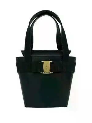 FERRAGAMO Vara Bow Top Handle Bucket Bag