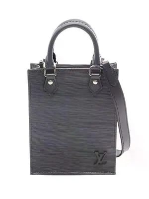 LOUIS VUITTON Epi Petit Sac Plat Satchel - Black