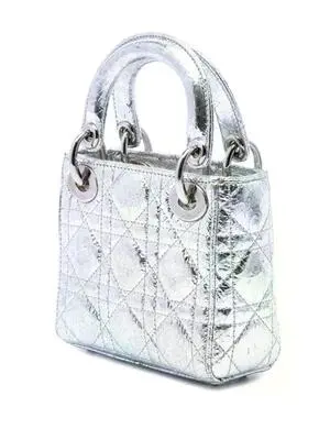 Dior Micro Lady Satchel - Silver