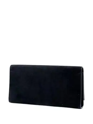 Saint Laurent Suede Monogram Kate Tassel Clutch Bag