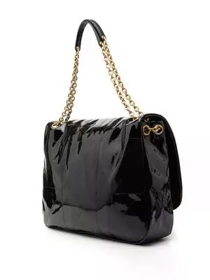 Saint Laurent Large Quilted Patent Jamie Shoulder Bag - Black