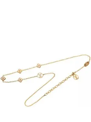 LOUIS VUITTON Plated Flower Necklace - Gold