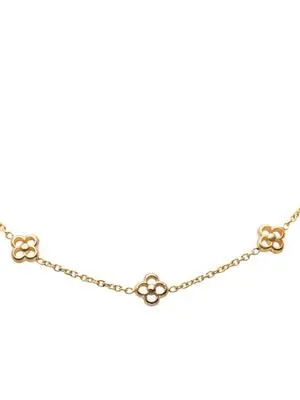 LOUIS VUITTON Plated Flower Necklace