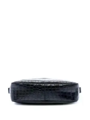 Saint Laurent Crocodile Embossed Leather Camera Bag