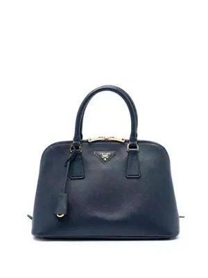 Prada Saffiano Lux Promenade Satchel - Blue