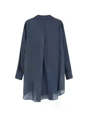 SEMICOUTURE Long Sleeve Shirt With Box Pleat Detail