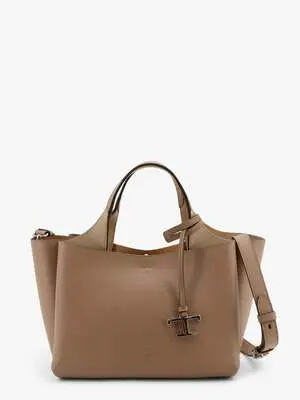 TOD'S Leather Top Handle Bag With Shoulder Strap