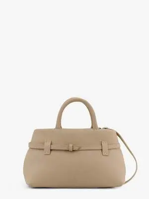 Manu Atelier Le Cambon 25 Leather Handbag - Beige
