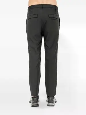 THE VIRIDI-ANNE Pleated Tapered Trousers - Black