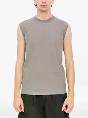 THE VIRIDI-ANNE Logo-embroidered Tank - Grey