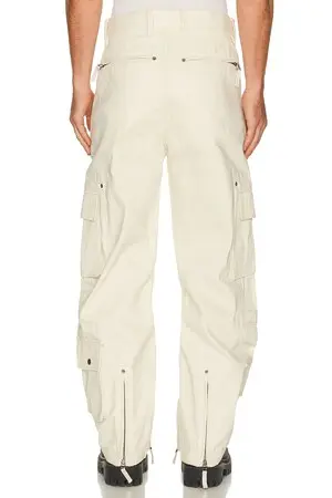 KODY PHILLIPS Cream Denim Cargo Pants