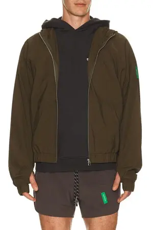 DISTRICT VISION Taslan Nylon Hooded Jacket - Moss