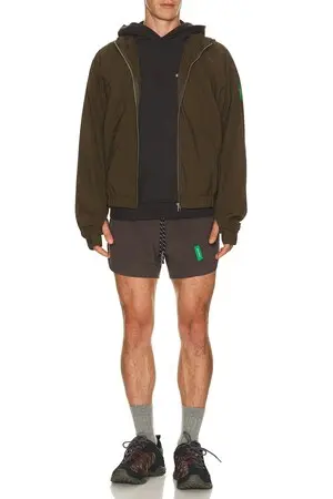 DISTRICT VISION Taslan Nylon Hooded Jacket - Moss