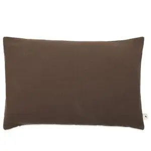 FERM LIVING Rectangular Cushion With Feather & Down Filling Dark Chocolate