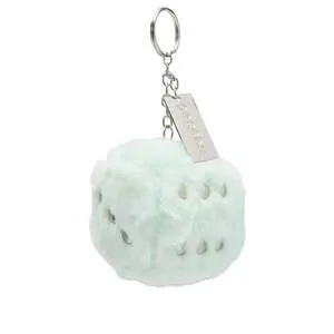 PEACHY DEN Fluffy Mirror Compact Keychain - Multi