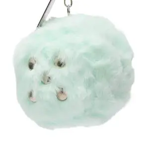 PEACHY DEN Fluffy Mirror Compact Keychain