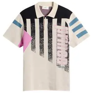 LES DEUX Prince Intarsia Knitted Polo
