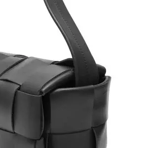 ST. AGNI Woven Envelope Slim Tote - Black