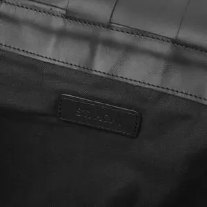 ST. AGNI Woven Envelope Slim Tote - Black