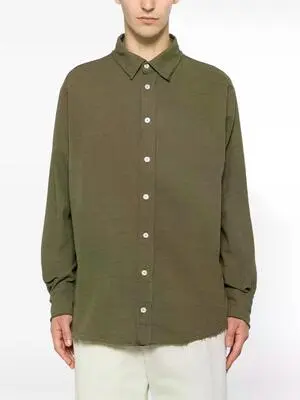 ATOMO FACTORY Embroidered Raw-edge Shirt
