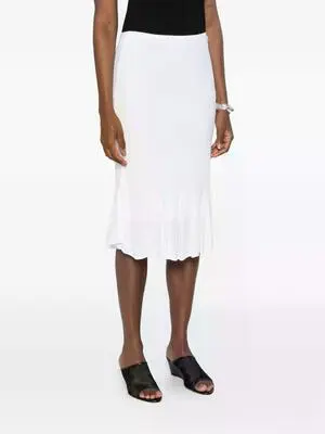 TOTEME Fluted Hem Knitted Midi Skirt
