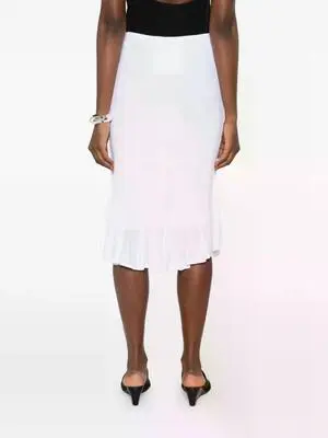 TOTEME Fluted Hem Knitted Midi Skirt
