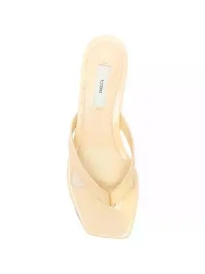 TOTEME Patent Finish Kitten-heel Sandals