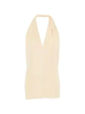 TOTEME Twisted Halterneck Top - Neutrals