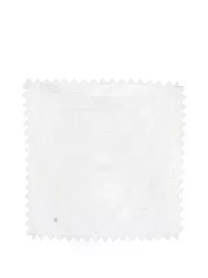 TOTEME Lace-trim Embroidered Scarf - White