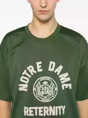 RETERNITY Notre Dame Logo-print Mesh T-shirt