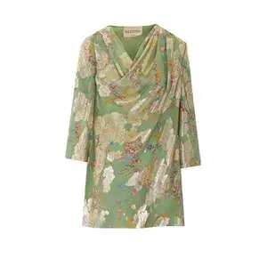 Valentino Garavani Apres L'hiver Ramage" Print Top - Green