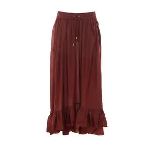 Zimmermann Aster Maxi Skirt - Red