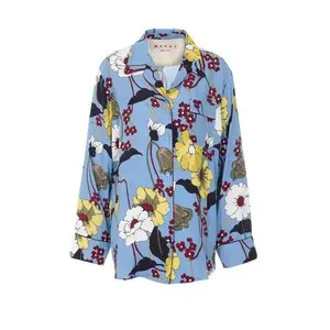 Marni Melodia Print Viscose Shirt - Blue