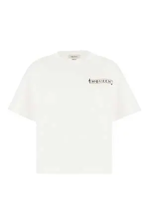 Alexander McQueen Cotton T-shirt With Logo Detail - Multicolor