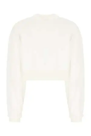 Alexander McQueen Cropped Sweatshirt With Embroidered Logo - Multicolor