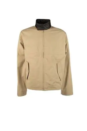 Bottega Veneta Zip Up Jacket With Textured Collar