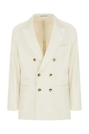 Brunello Cucinelli Corduroy Double-breasted Blazer - Multicolor