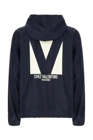 Valentino Garavani Hooded Zip-up Jacket With Graphic Print