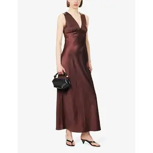 4TH & RECKLESS Evina Satin Maxi Dress