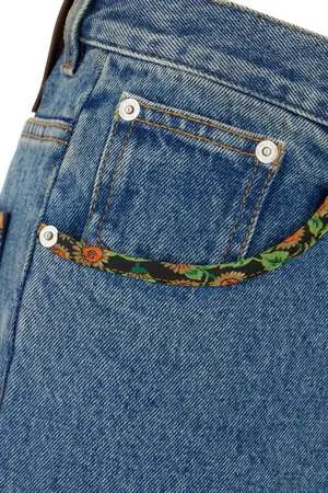Valentino Garavani Embellished Straight Leg Jeans