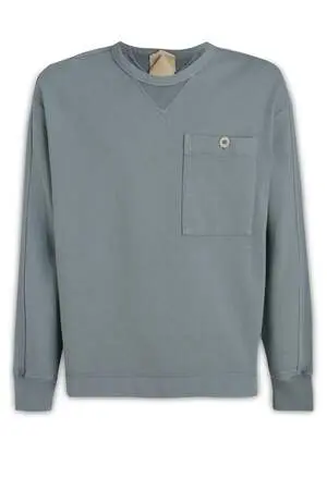 TEN C Crewneck Sweatshirt With Pocket Detail - Multicolor