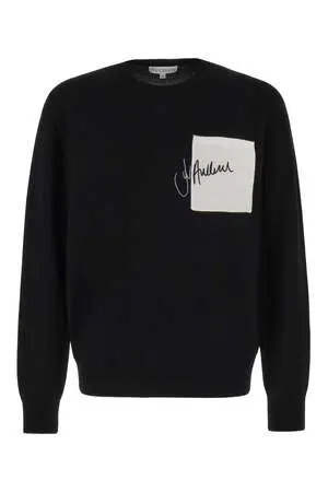 JW Anderson Black Knitwear With Embroidered Detail