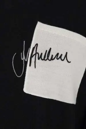 JW Anderson Black Knitwear With Embroidered Detail