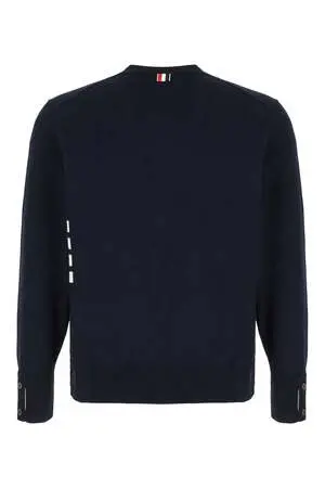 Thom Browne V-neck Cardigan With Button Detail And Pockets