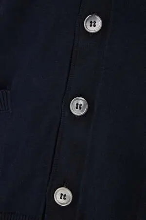 Thom Browne V-neck Cardigan With Button Detail And Pockets