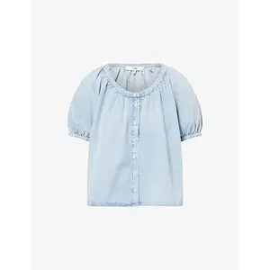 FRAME Resort Round-neck Cotton-blend Shirt - Haven