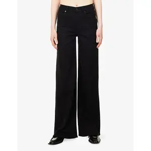 7 For All Mankind Wide-leg Cotton Denim Jeans