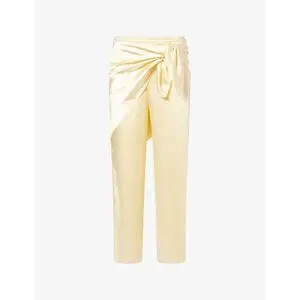 4TH & RECKLESS Corbie Wide-leg Satin Trousers