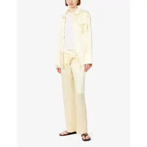4TH & RECKLESS Corbie Wide-leg Satin Trousers