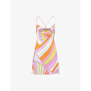 Emilio Pucci Graphic-print Satin-jersey Mini Dress